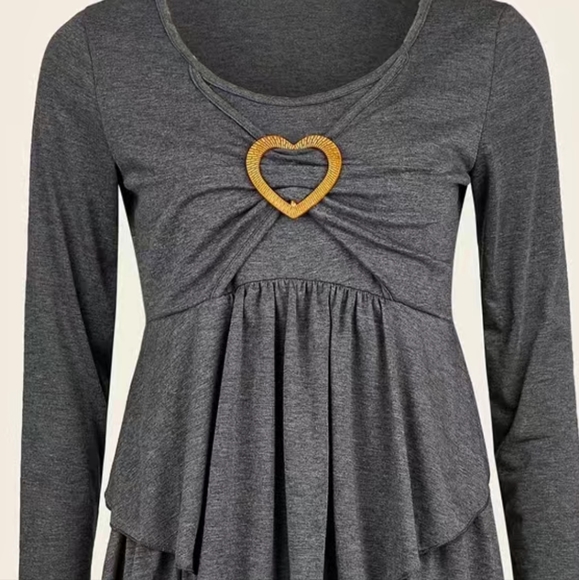Tops | Layered Heart Ring Tee Shirt | Poshmark